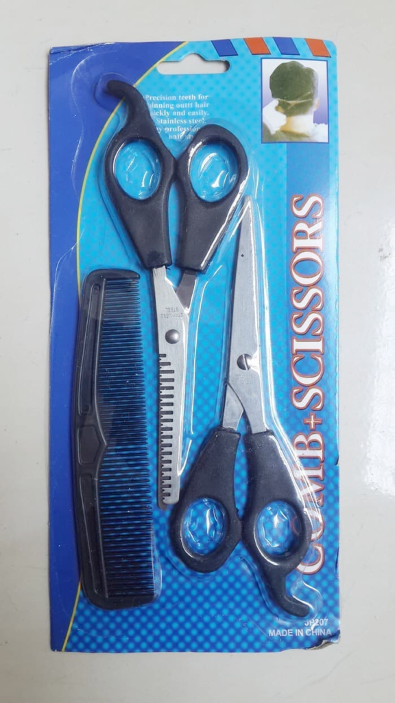 Gunting Rambut Set 3pcs Gunting Sisir Silet dan Gunting Sasak Cheryl ...