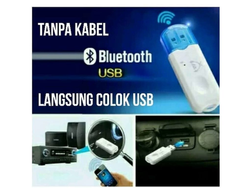 Bluetooth Receiver Mobil USB Wireless Audio Music Adapter Pengirim ...
