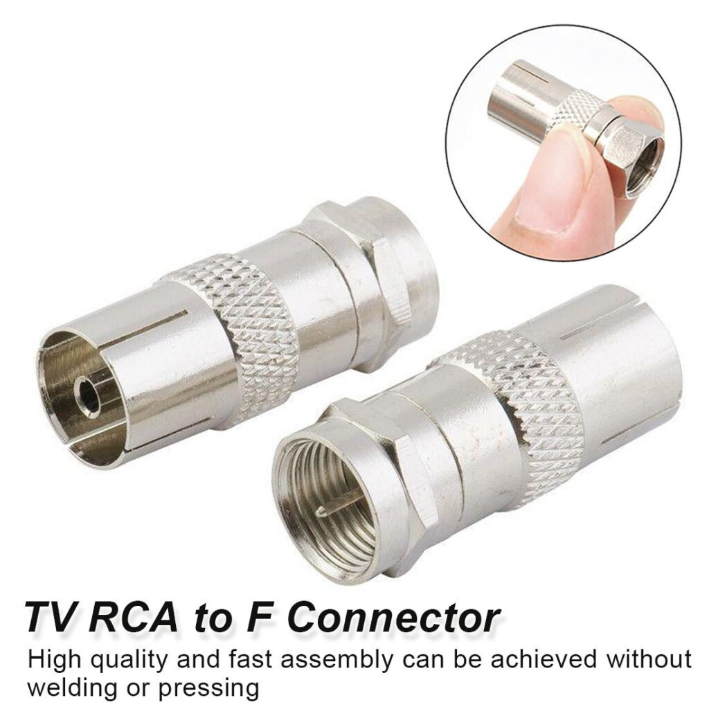 Konektor Antena TV Female to F Male Converter Antena Adapter Booster ...